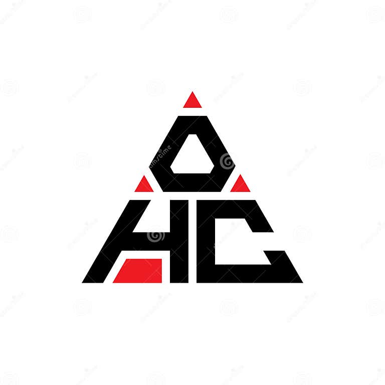 OHC Triangle Letter Logo Design with Triangle Shape. OHC Triangle Logo ...