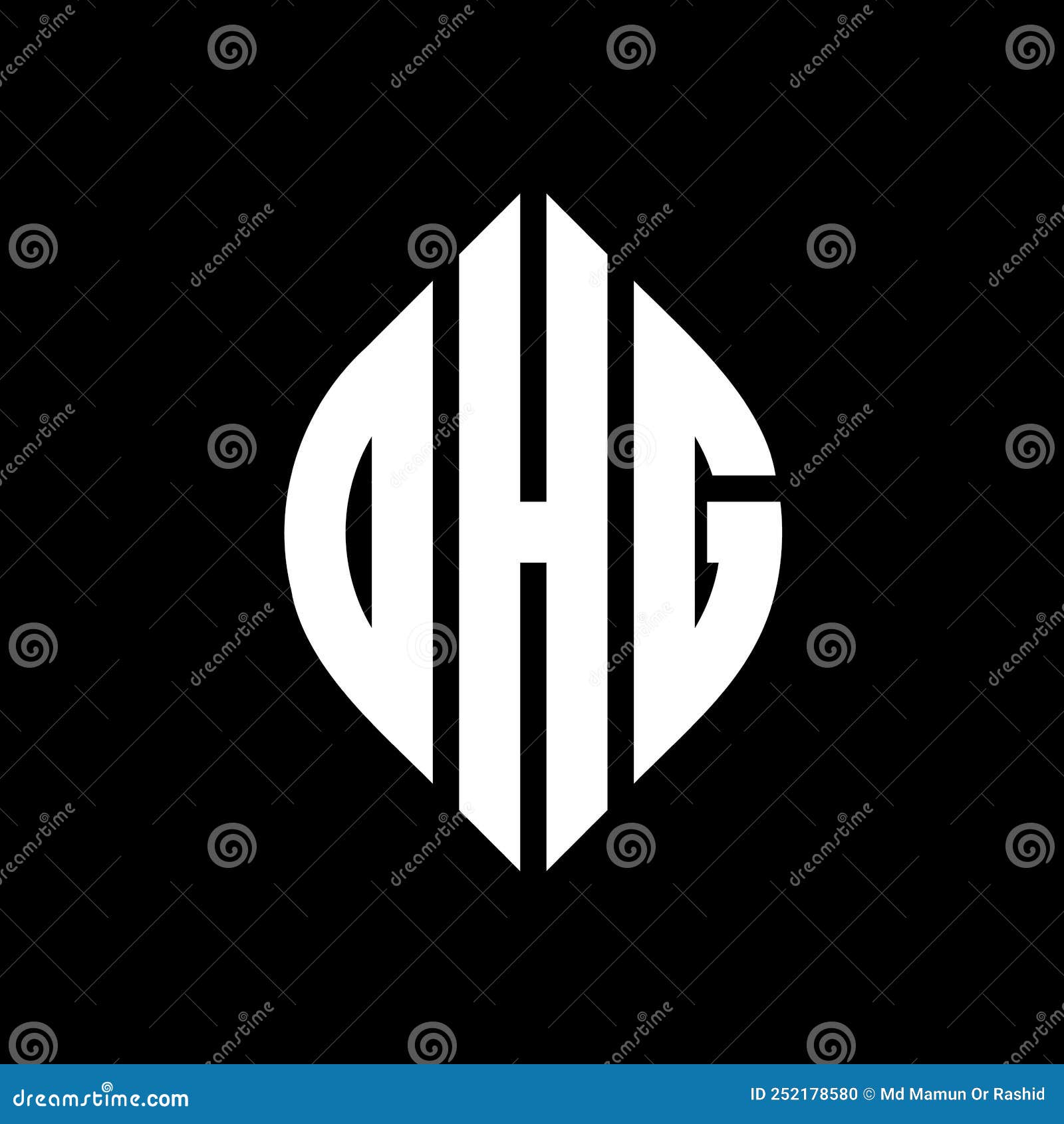 OHG Circle Letter Logo Design with Circle and Ellipse Shape. OHG ...