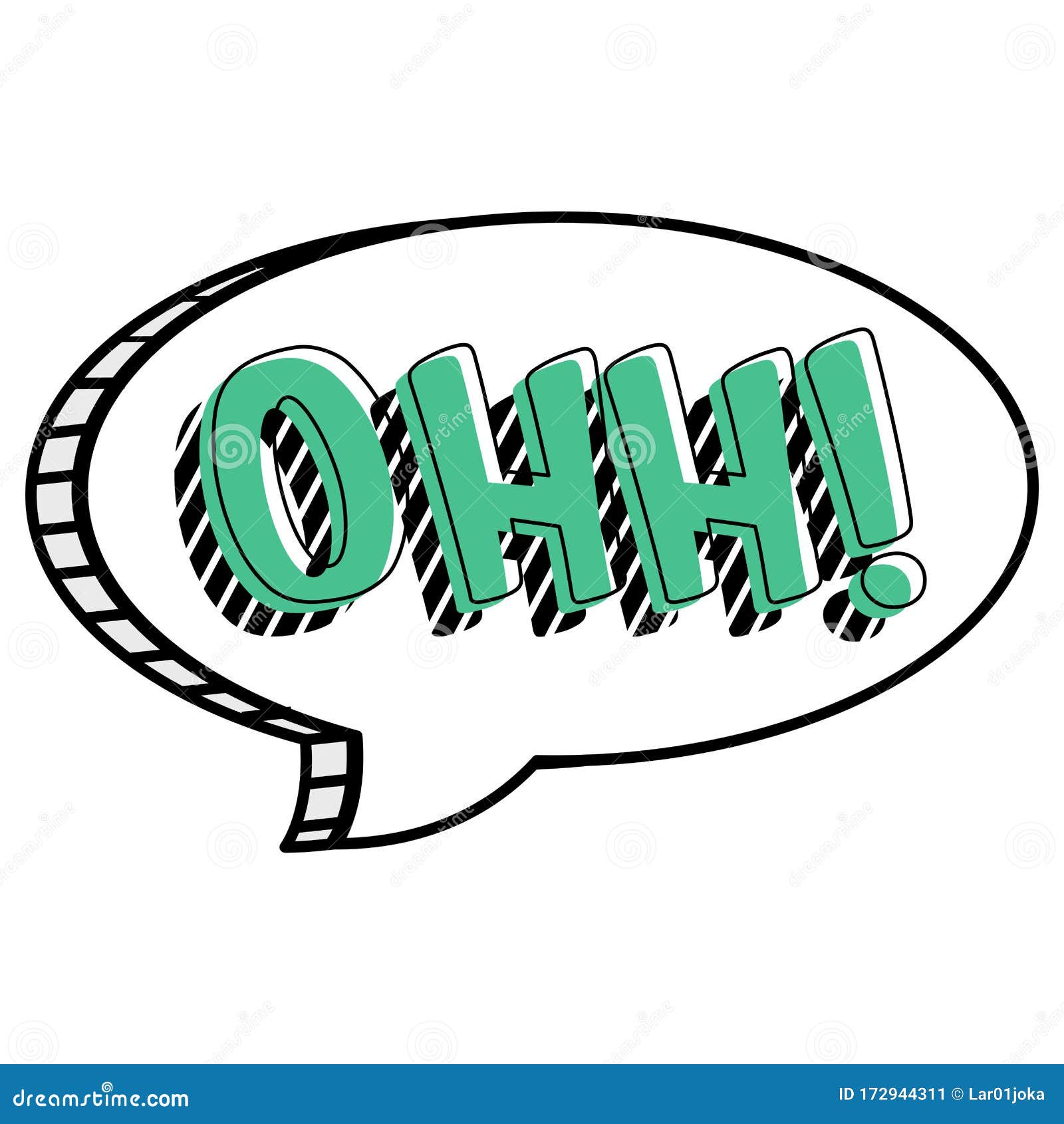 Ohh Comic Bubble Expression Stock Vector - Illustration of dialog ...