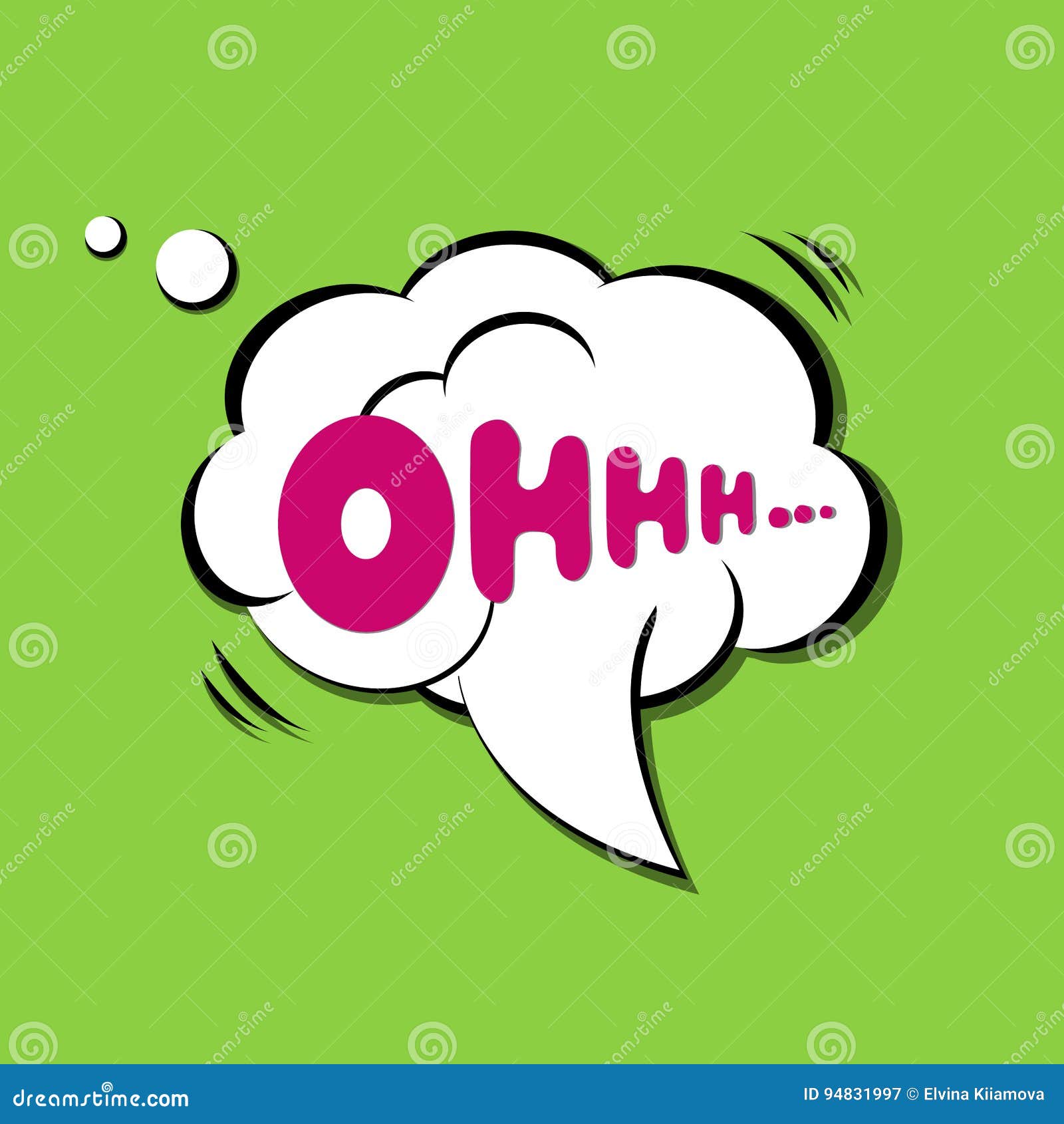 Ohhh Comic Speech Bubble. Pop Art Style Stock Illustration ...