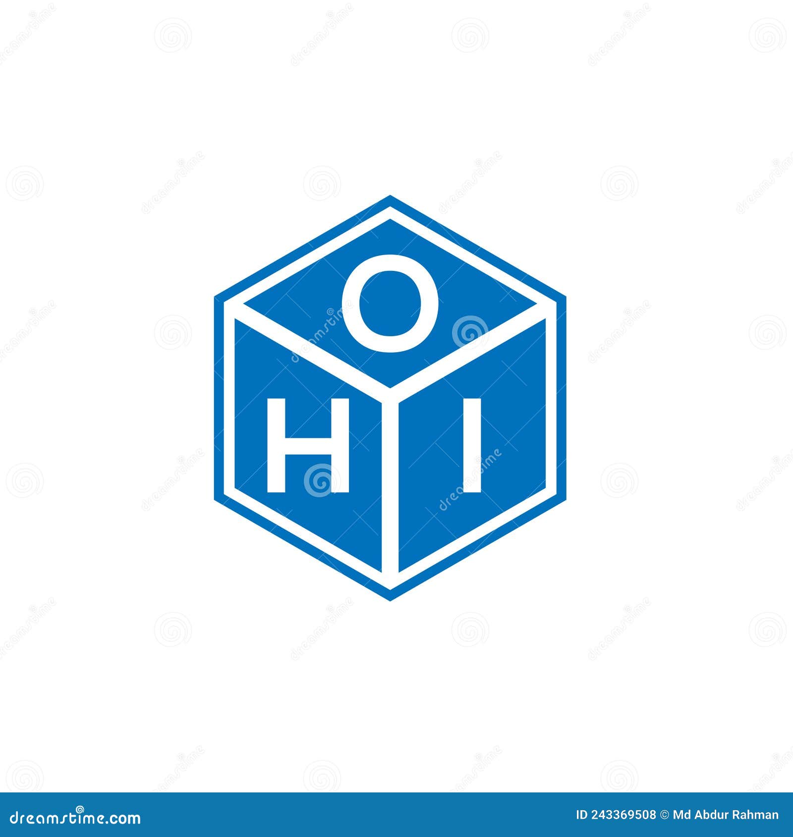 OHI Letter Logo Design on Black Background. OHI Creative Initials ...