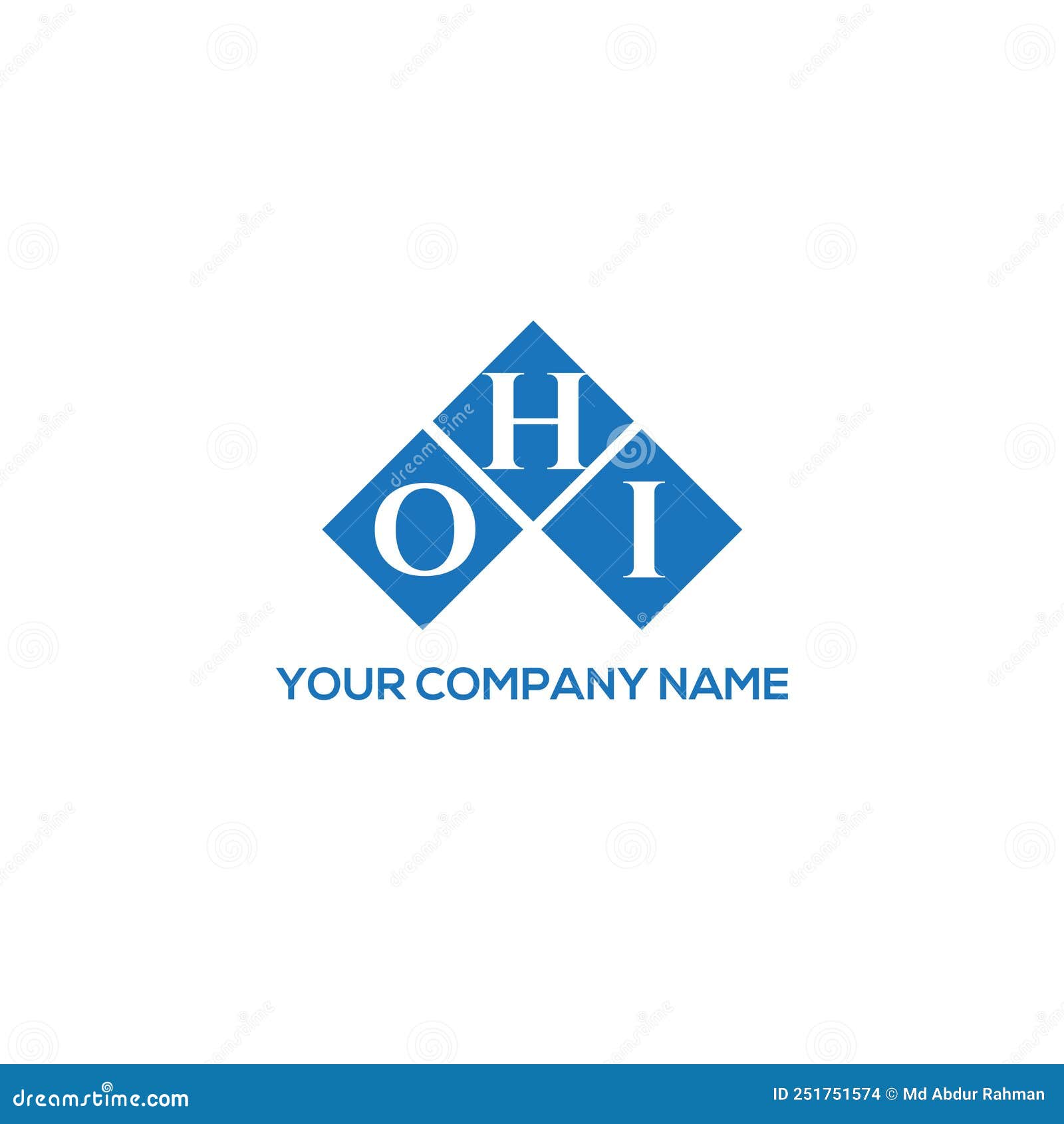 OHI Letter Logo Design on WHITE Background. OHI Creative Initials ...