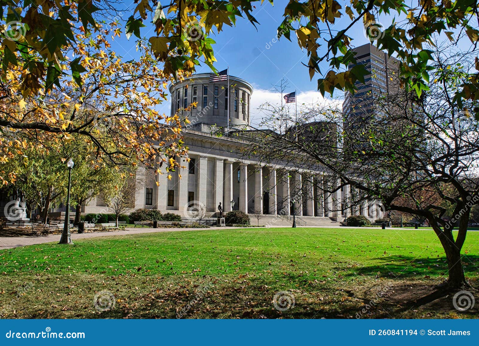Ohio Capital / Statehouse in Columbus Ohio in the Fall. Stock Photo ...