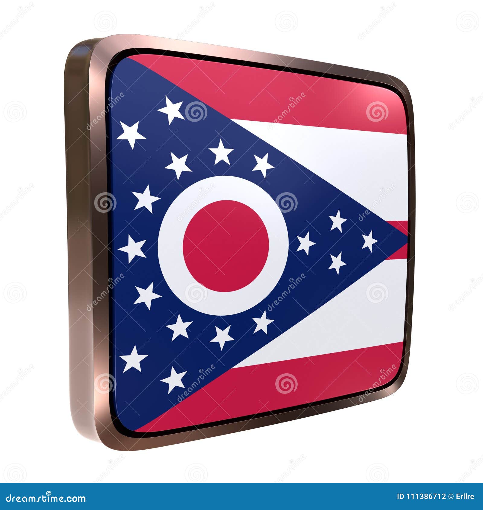 Ohio flag icon stock illustration. Illustration of state - 111386712