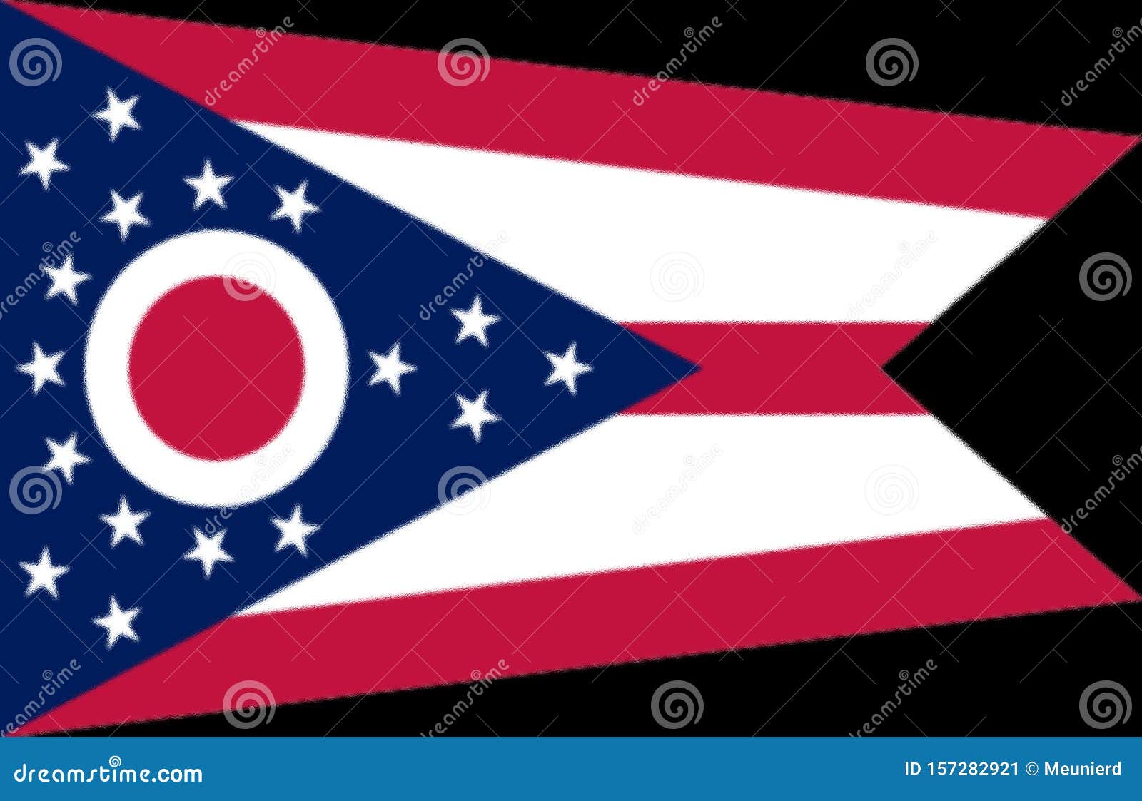The Ohio Flag is a Swallowtail Shaped Flag Stock Illustration ...