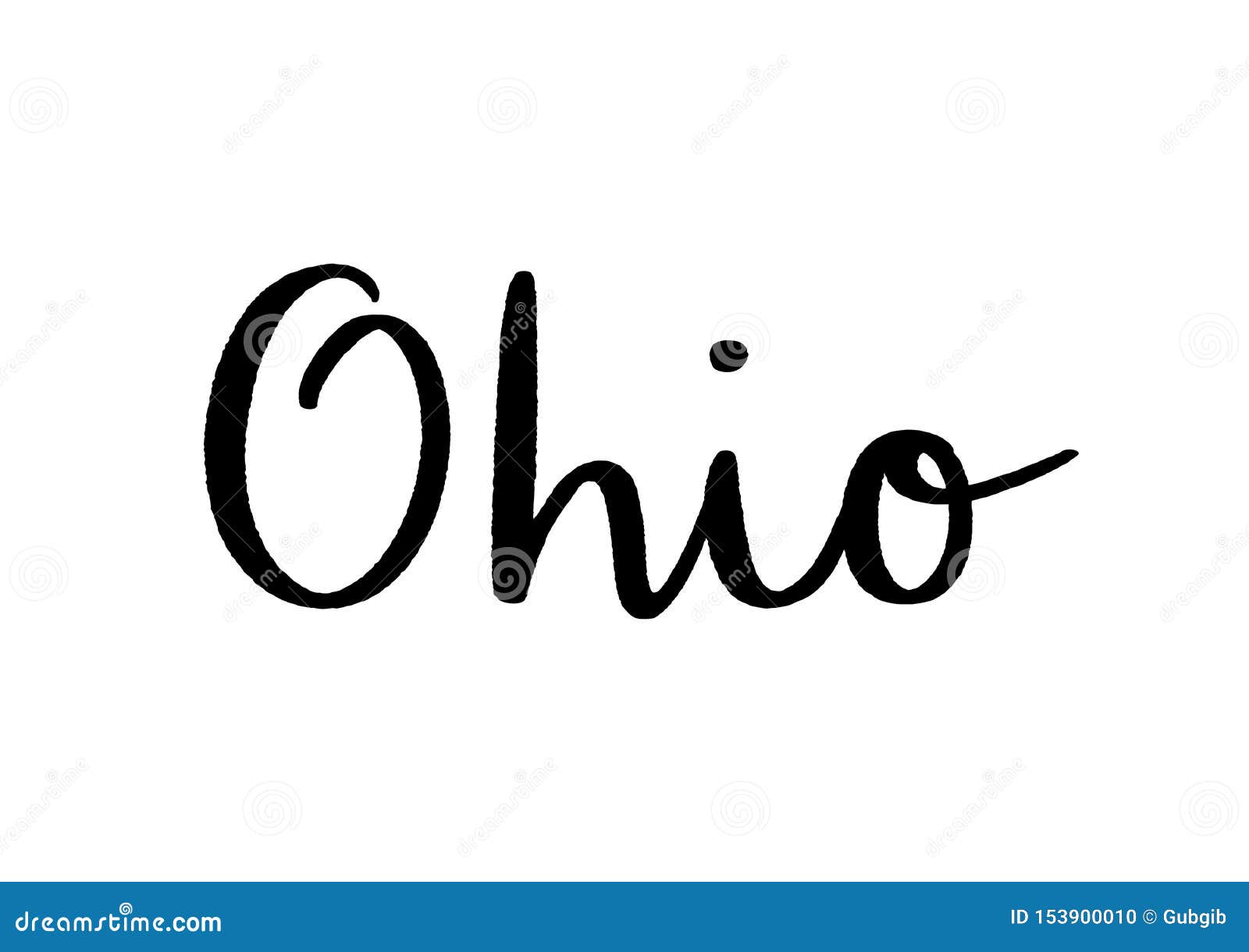 Ohio, Hand Lettering Phrase, Poster Design, Calligraphy Vector ...