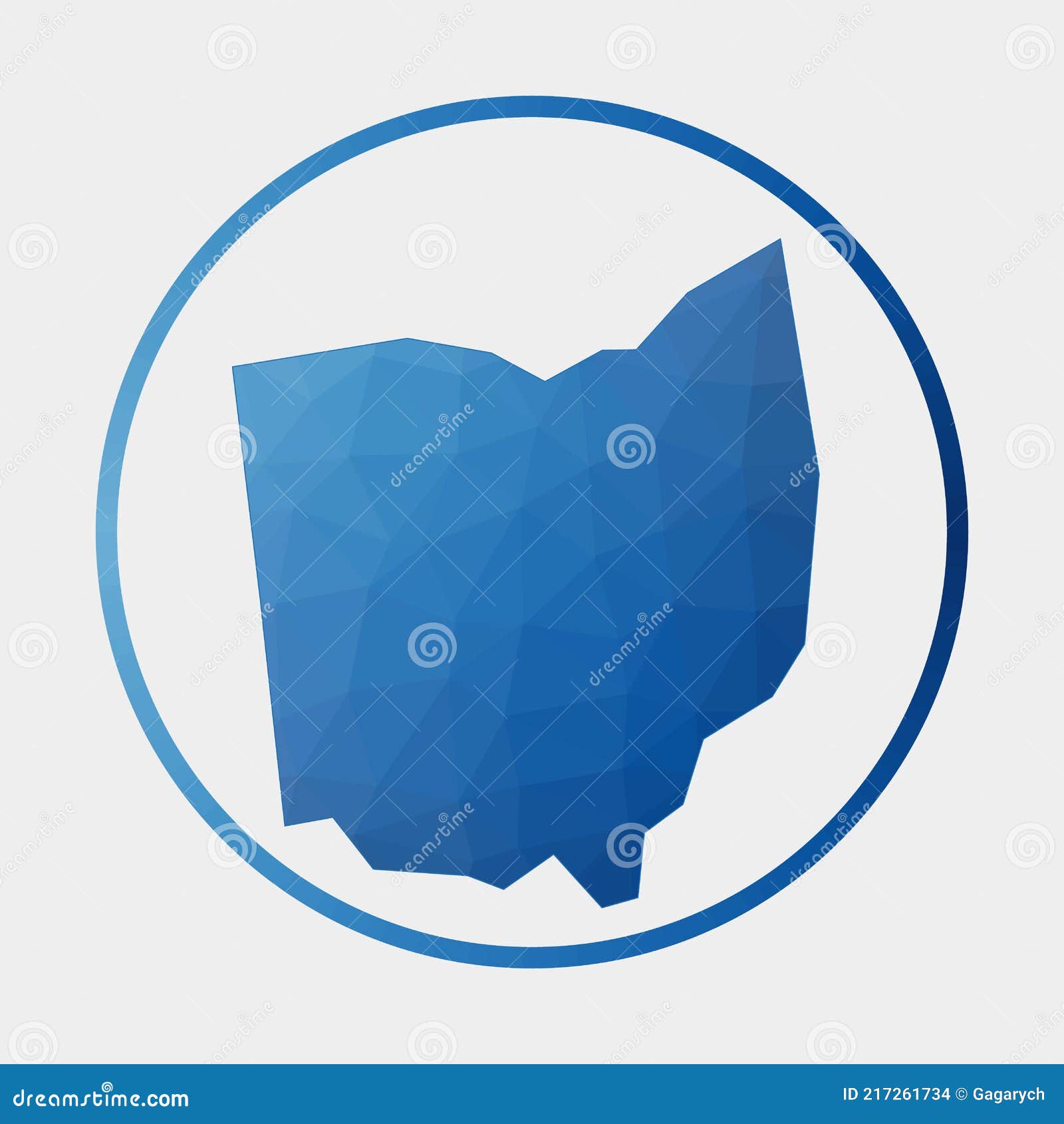 Ohio icon. stock vector. Illustration of polygon, icon - 217261734