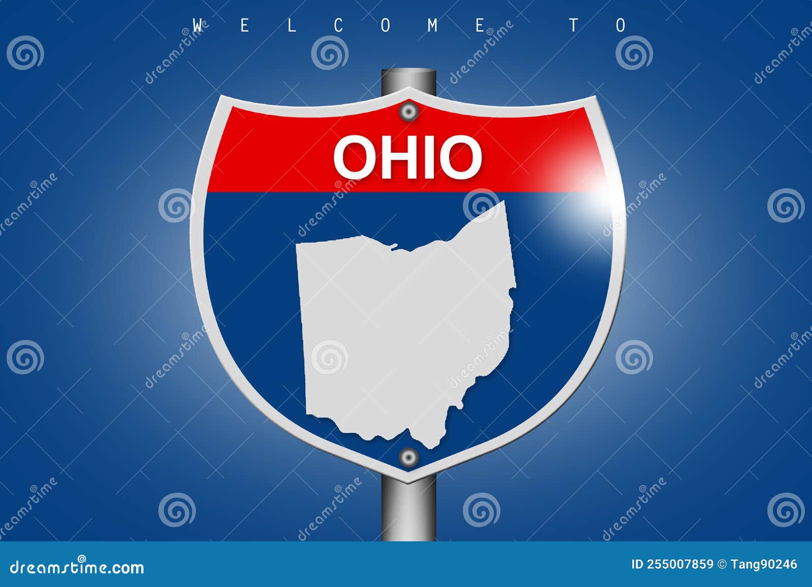 Ohio Road And Highway Map. Vector Illustration | CartoonDealer.com ...