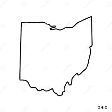 Ohio Map Outline Vector Design Template. Editable Stroke Stock Vector ...