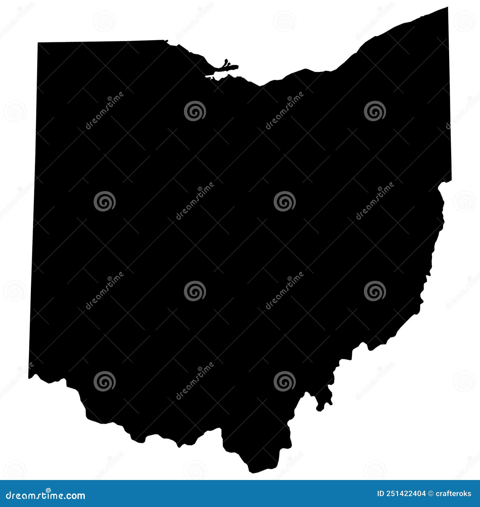 Ohio Map Vector File Digital Download Stock Vector - Illustration of ...