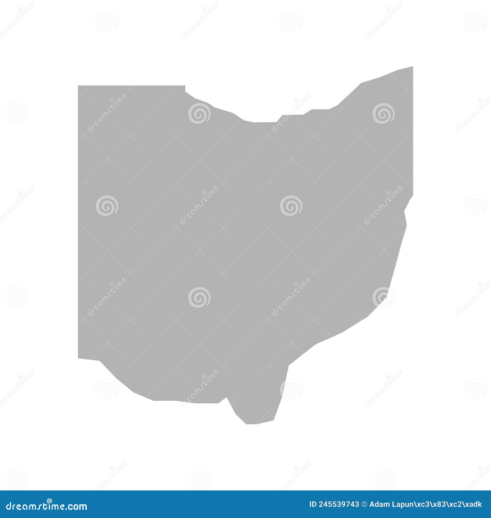 Ohio Map Vector Icon on White Background Stock Vector - Illustration of ...