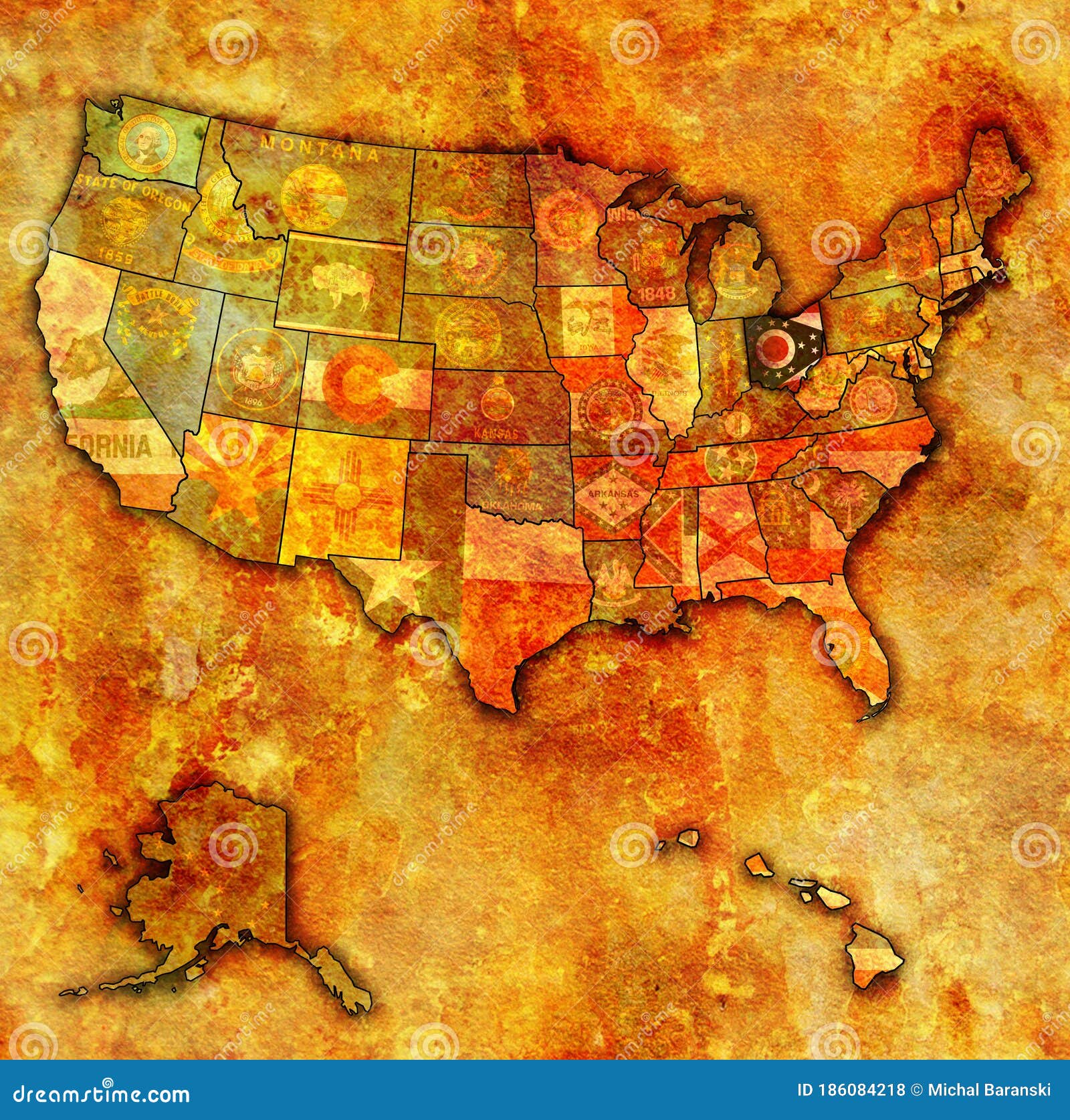 Ohio no mapa dos eua foto de stock. Imagem de cartografia - 186084218