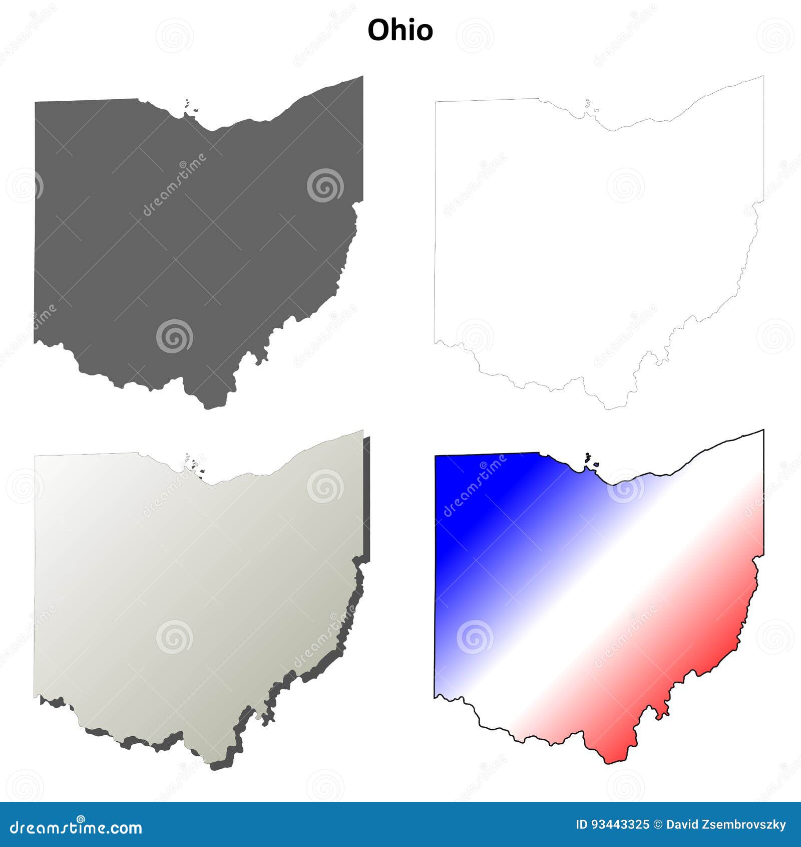 Outline Of Ohio Template