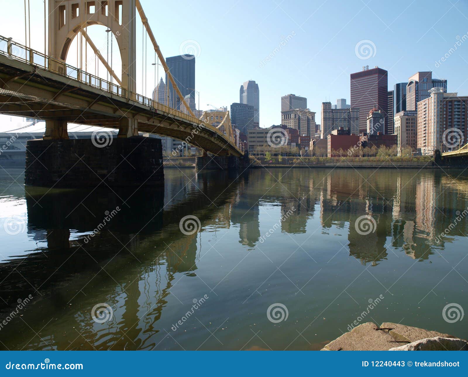 Ohio River Bridge Pittsburgh Stock Image - Image of rock, steel: 12240443