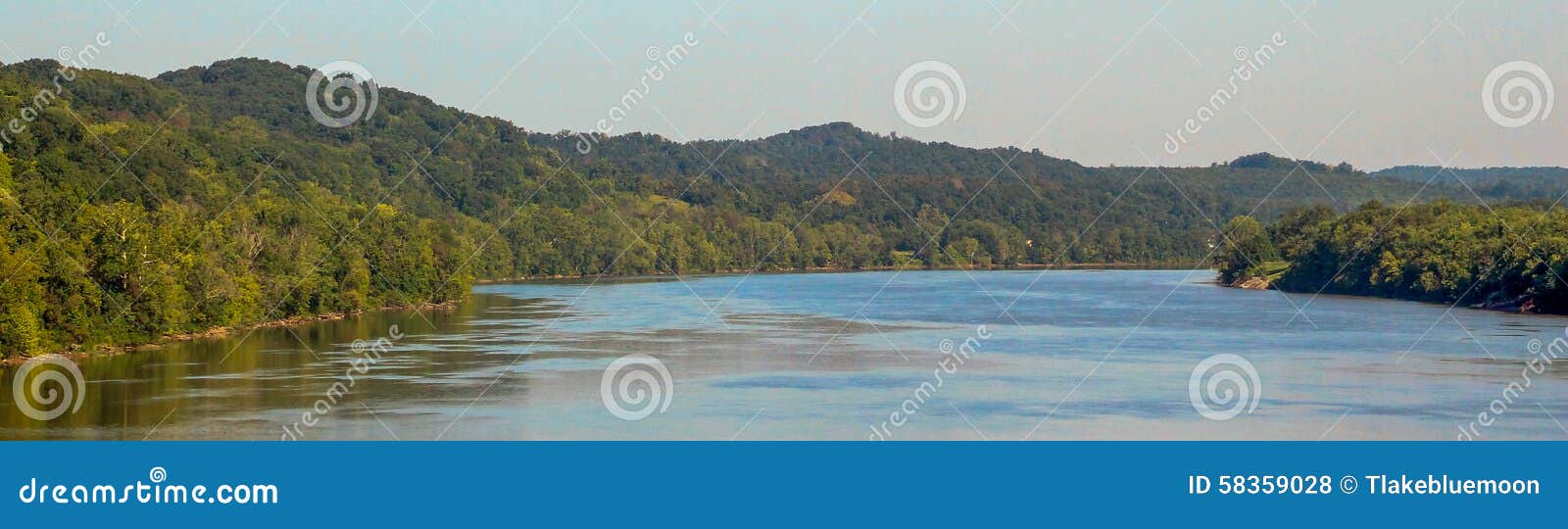 Ohio River Panoramic stock photo. Image of water, views - 58359028