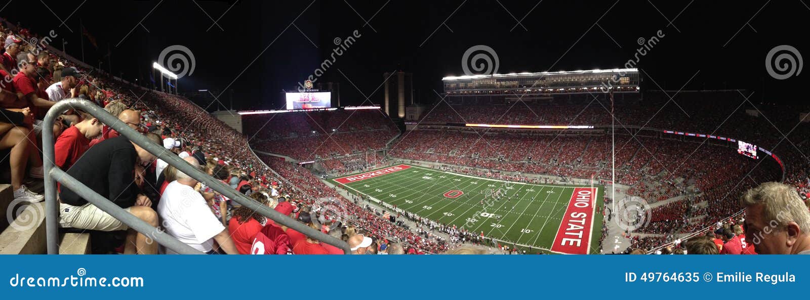 Ohio State Football Stadium At Night