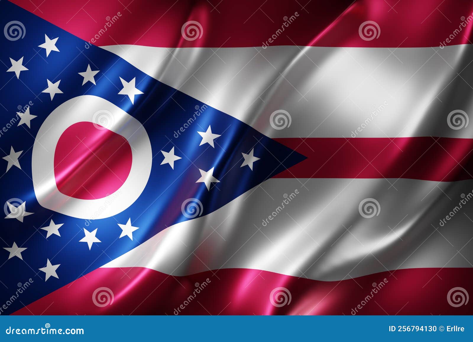 Ohio State flag stock illustration. Illustration of states - 256794130