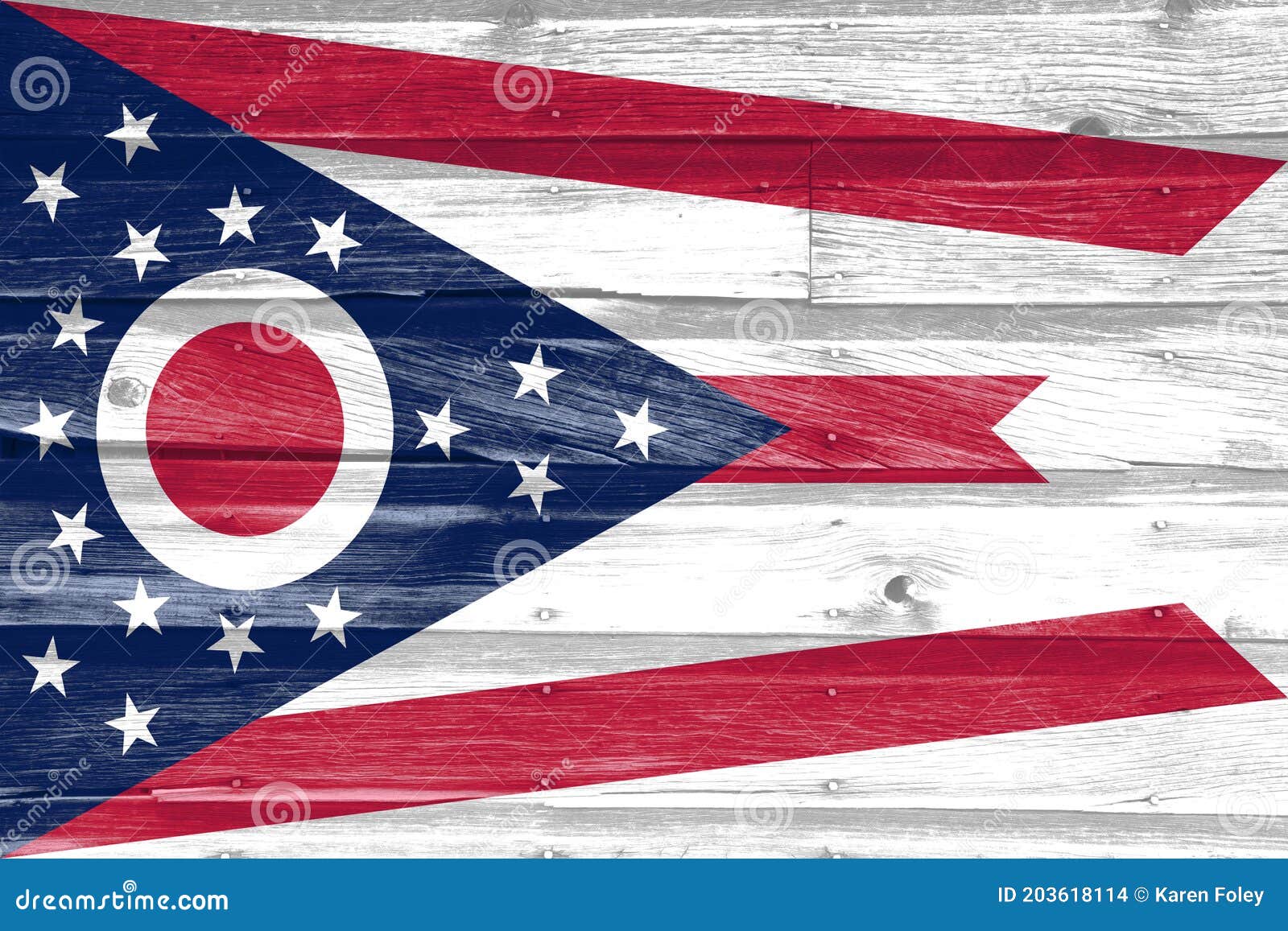 Ohio State Flag stock photo. Image of decay, artistic - 203618114