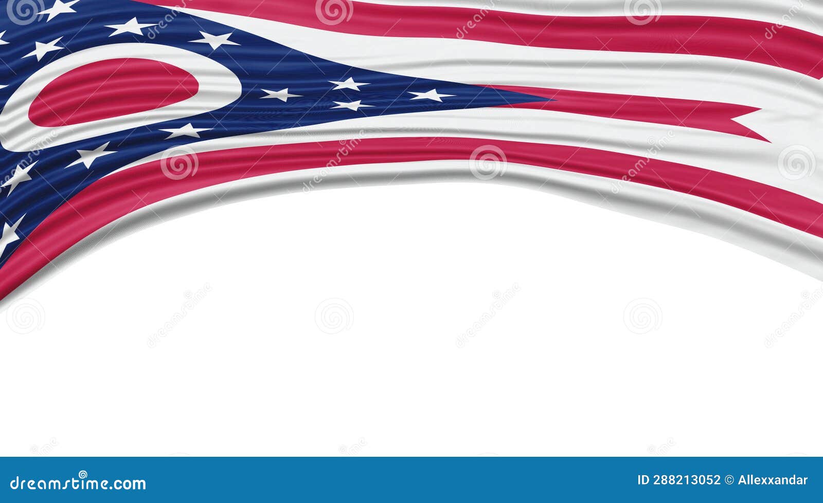 Ohio State Flag Wave, Ohio Flag Stock Illustration - Illustration of ...