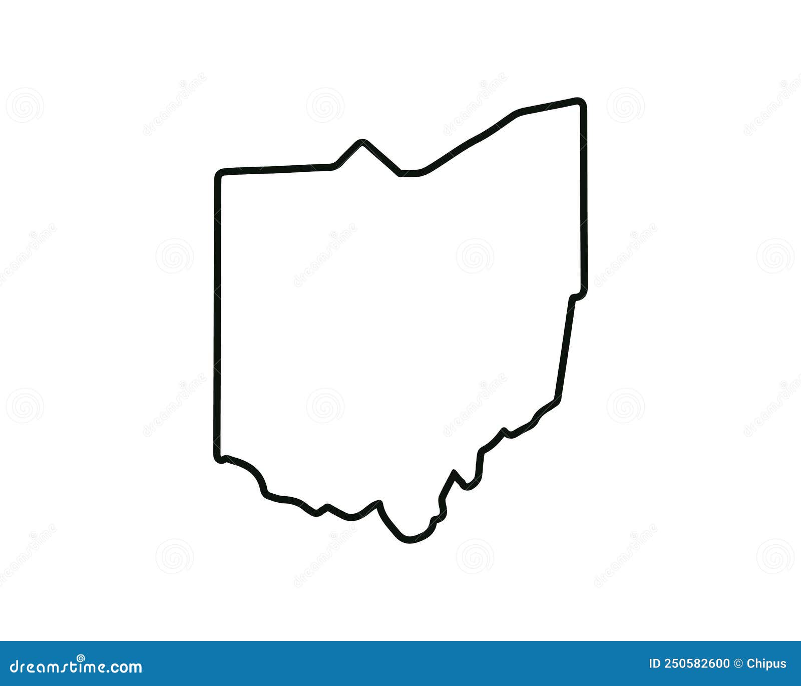 Ohio Outline Map Set Cartoon Vector | CartoonDealer.com #93443325