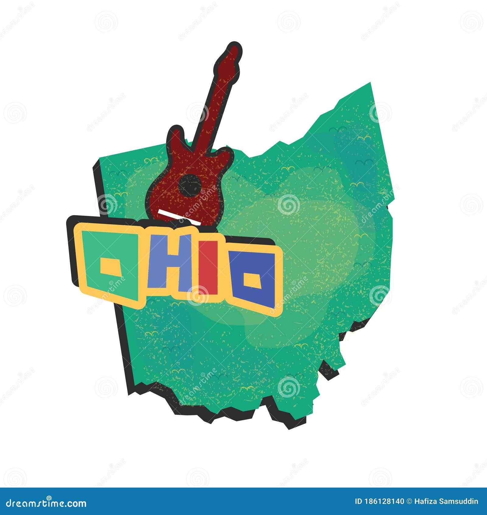Ohio State Map. Vector Illustration Decorative Design Stock ...