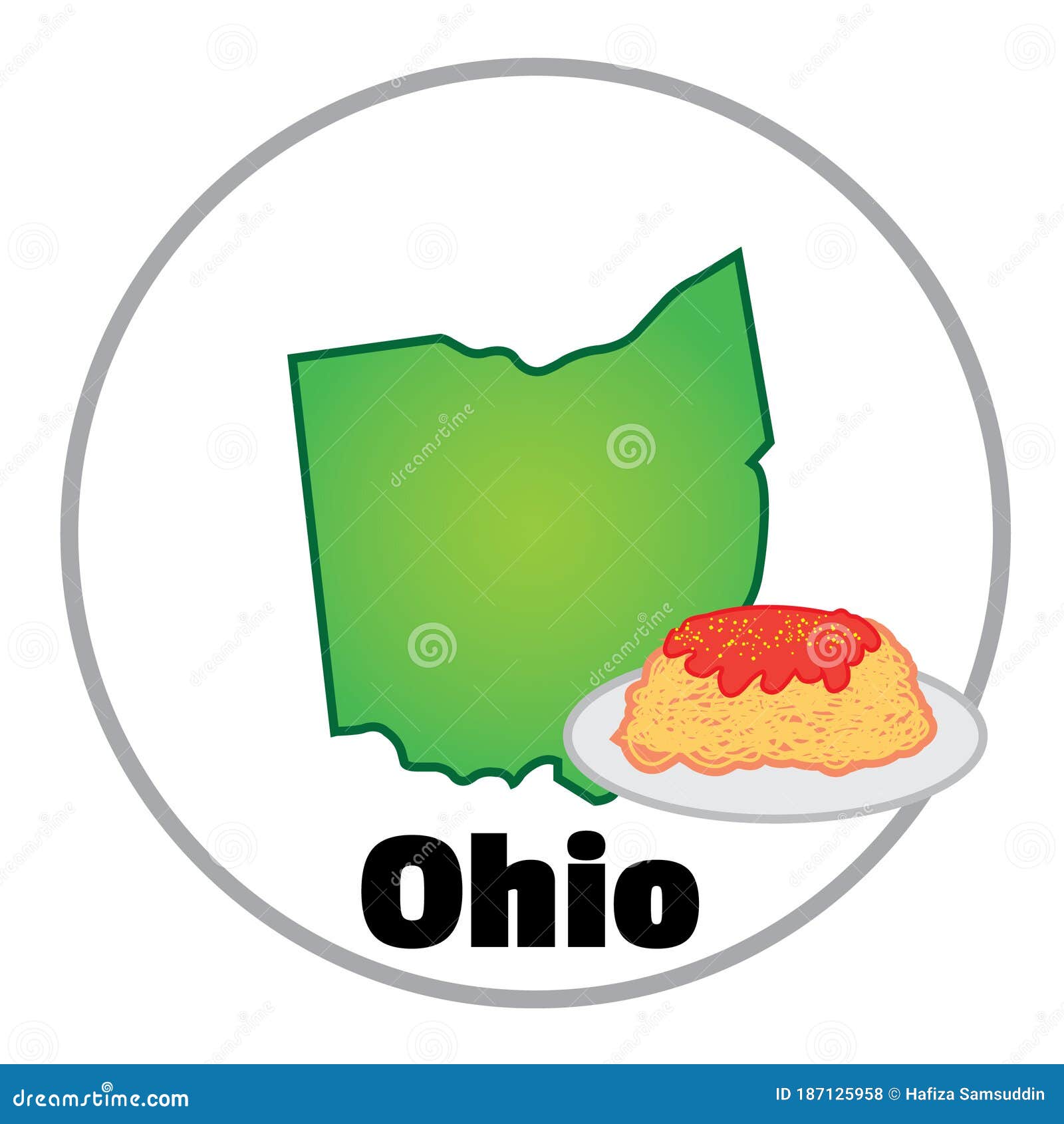 Ohio State Map. Vector Illustration Decorative Design Stock Vector ...