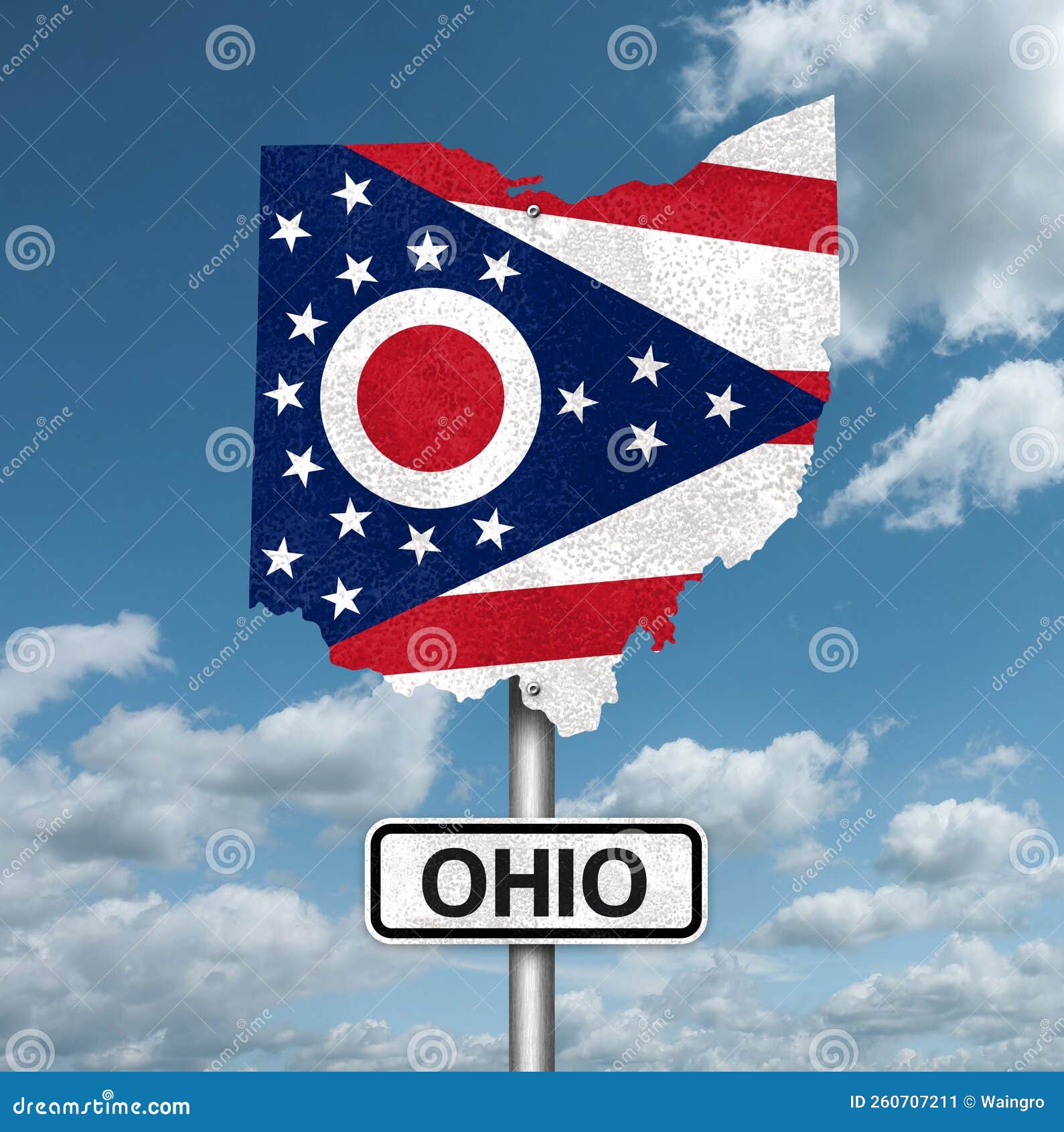 Ohio State sign stock image. Image of cleveland, symbol - 260707211