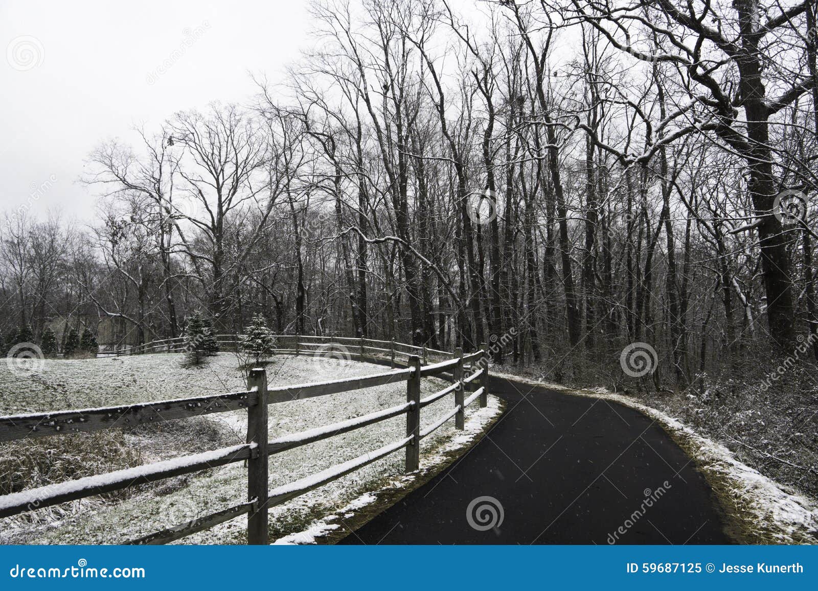Ohio Winter stock image. Image of winter, nature, path - 59687125