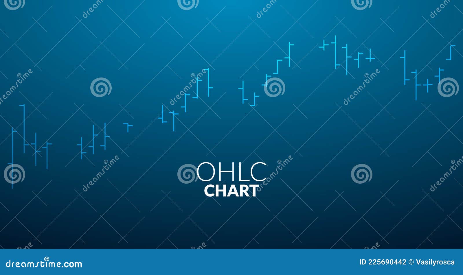 OHLC Chart Business Line Stick Analytics Graph Infographic Stock Vector ...