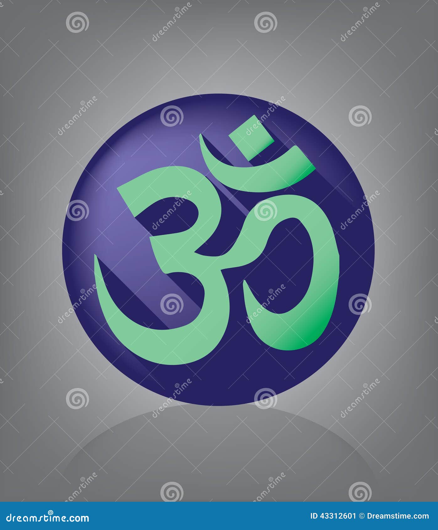 Ohm Iconic Flat Design Emblem Cartoon Vector | CartoonDealer.com #43312601