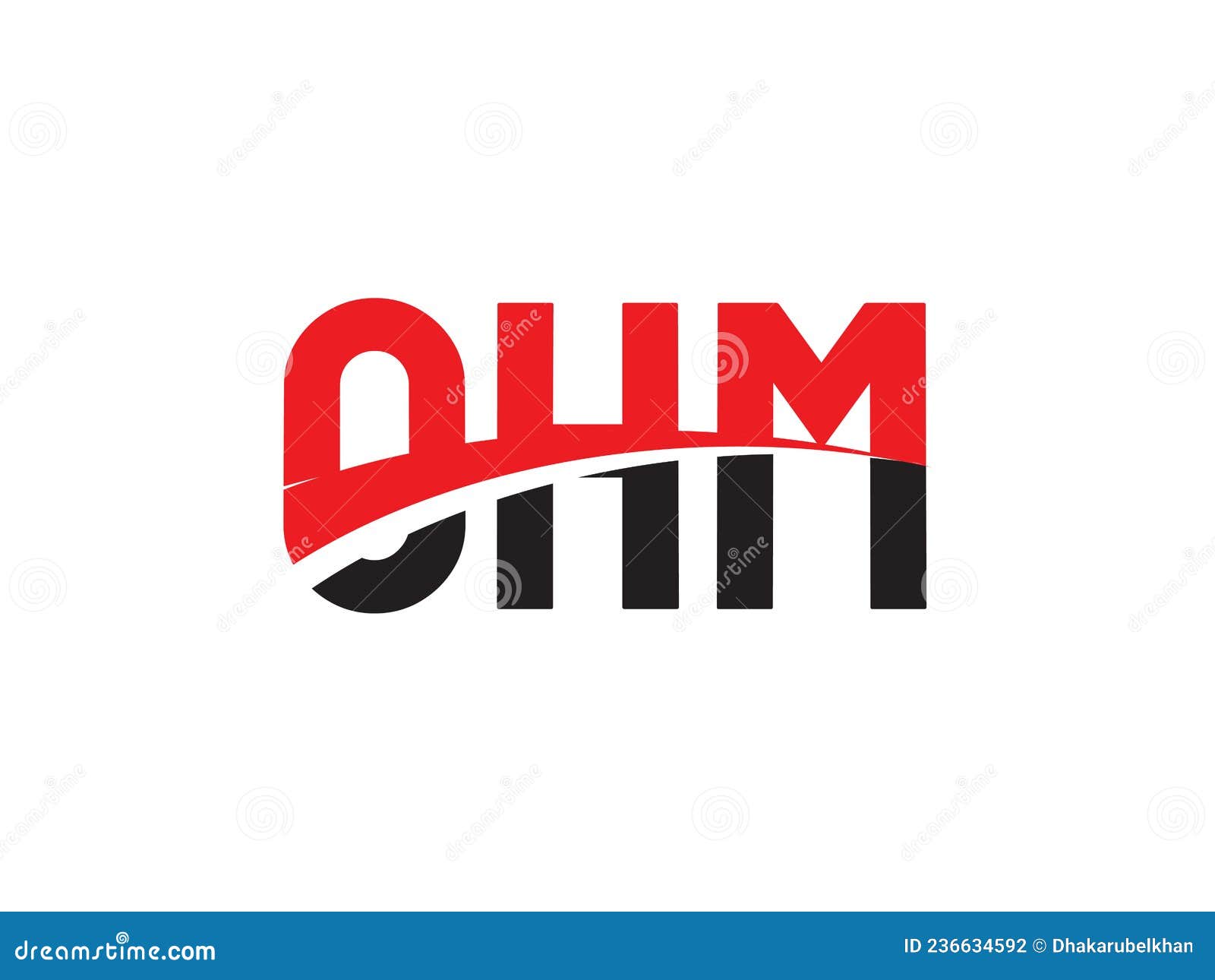 OHM Letter Initial Logo Design Vector Illustration Stock Vector ...