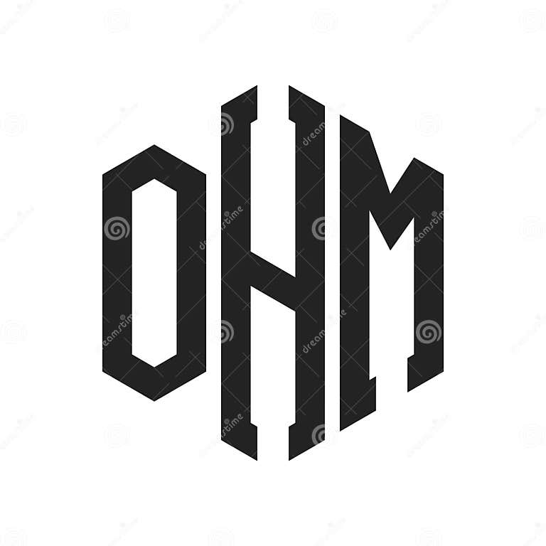 OHM Logo Design. Initial Letter OHM Monogram Logo Using Hexagon Shape ...