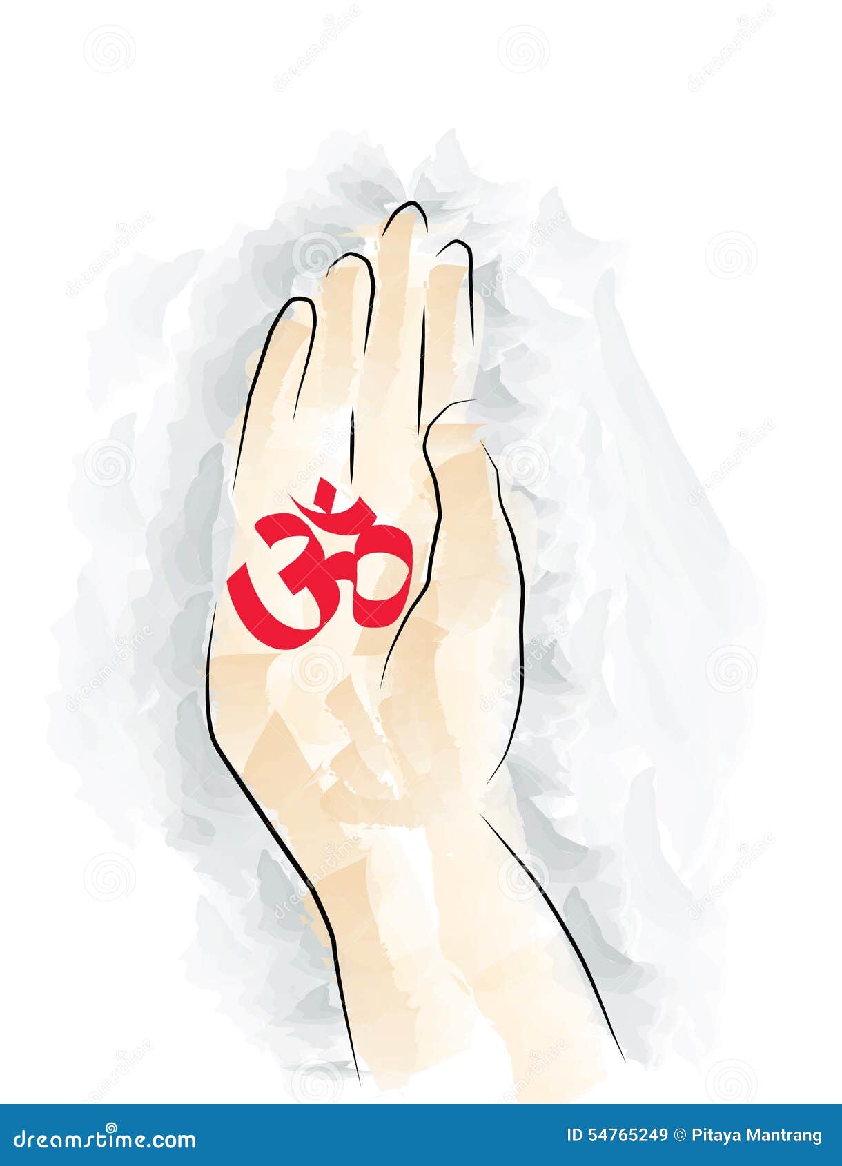 Ohm Sign on hand stock vector. Illustration of navigation - 54765249