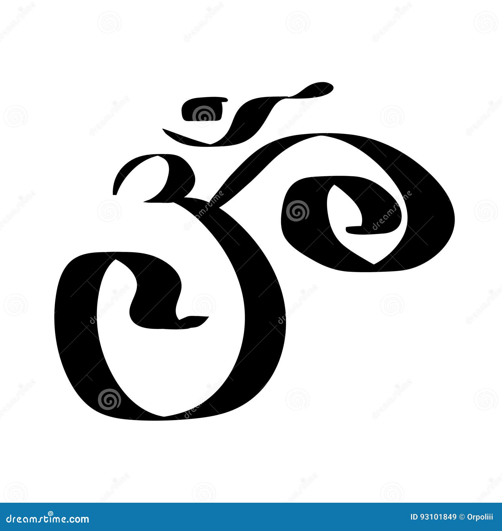 Ohm Sign a Om Sound Meditating Logo. Vector Illustration Stock Vector ...