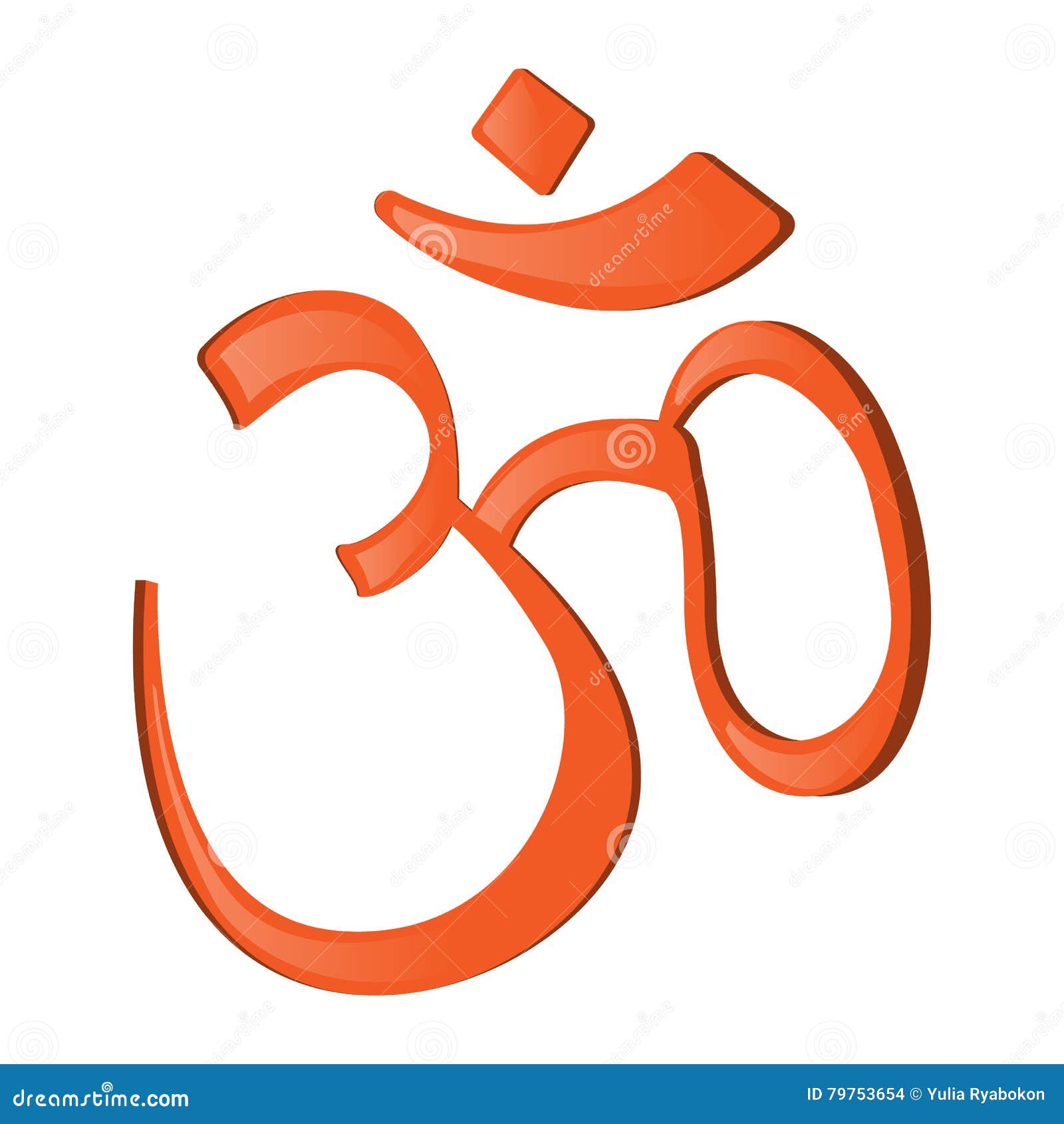 Ohm symbol cartoon icon stock vector. Illustration of holy - 79753654