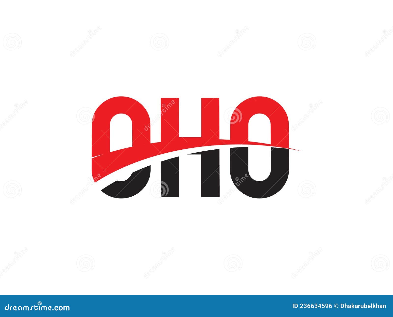 OHO Letter Initial Logo Design Vector Illustration Stock Vector ...