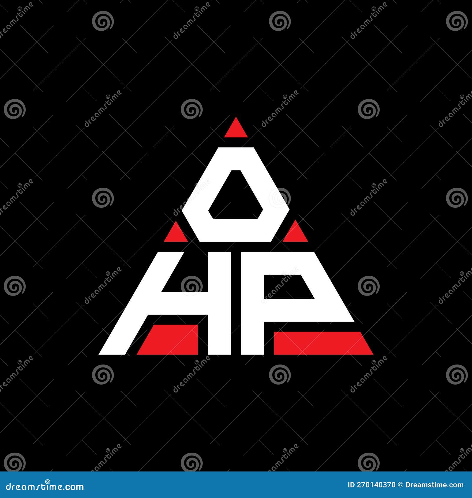 OHP Triangle Letter Logo Design with Triangle Shape. OHP Triangle Logo ...