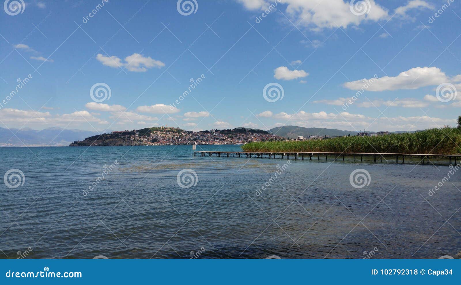 Ohrid Lake and the beaches editorial stock photo. Image of ocean ...