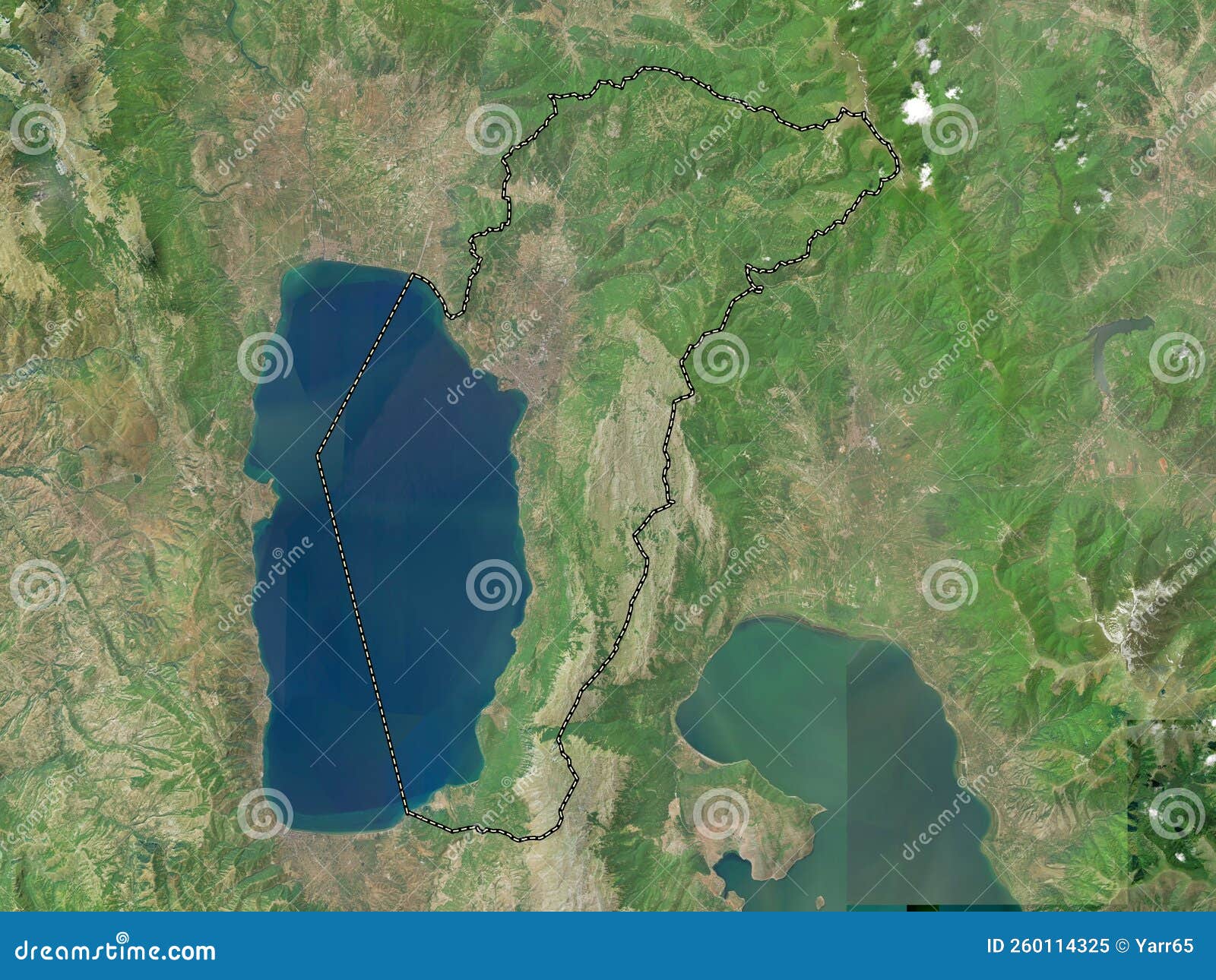 Ohrid, Macedonia. High-res Satellite. No Legend Stock Image - Image of ...