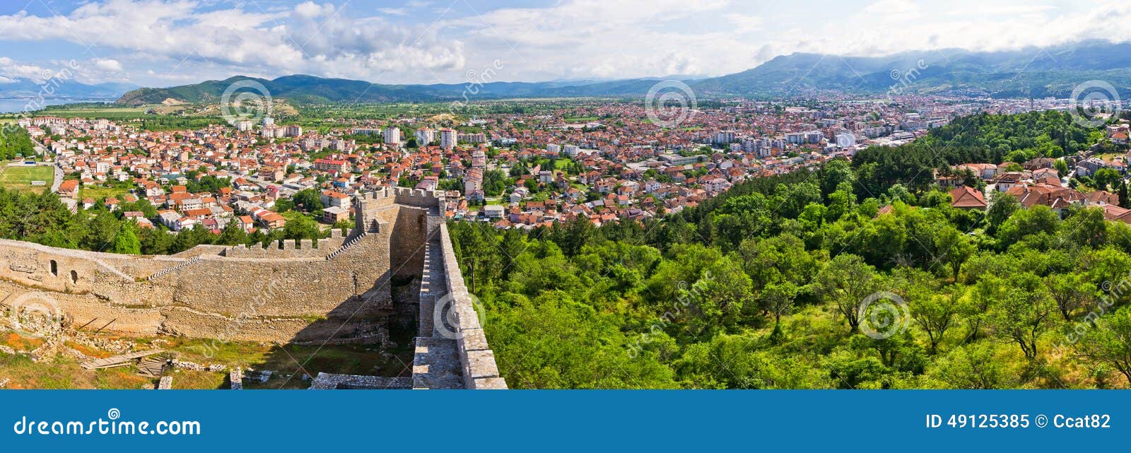 Ohrid from Old Castle, Macedonia Stock Image - Image of european ...
