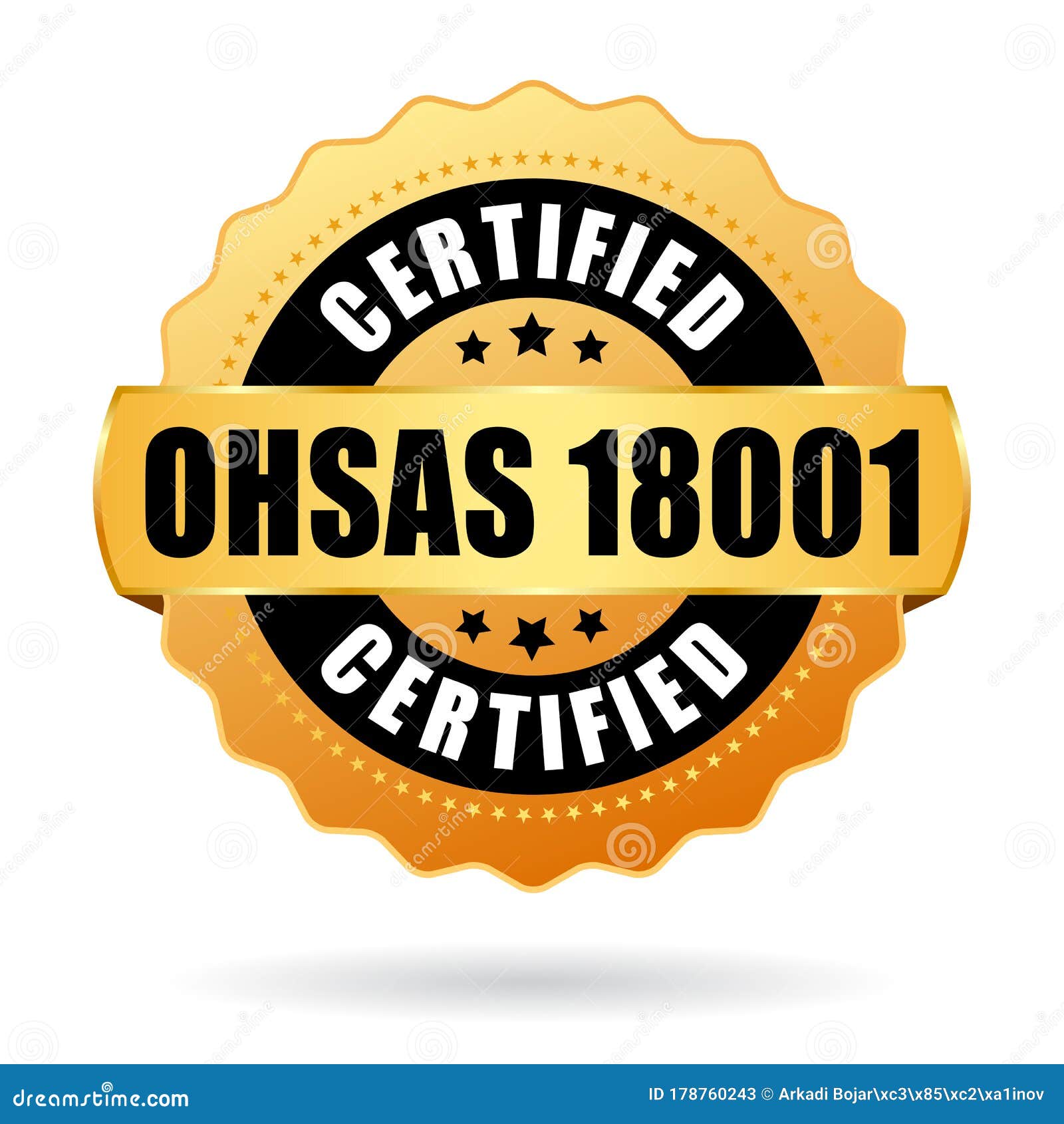ISO Certified Vector Icon. Quality Iso 14001 Symbol Stamp Badge Sign ...