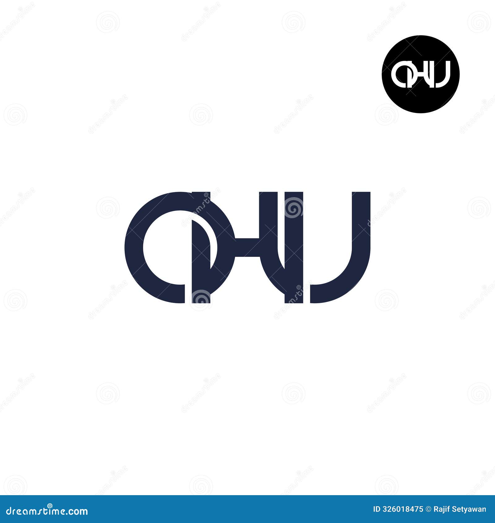 OHU Logo Letter Monogram Design Stock Vector - Illustration of brand ...