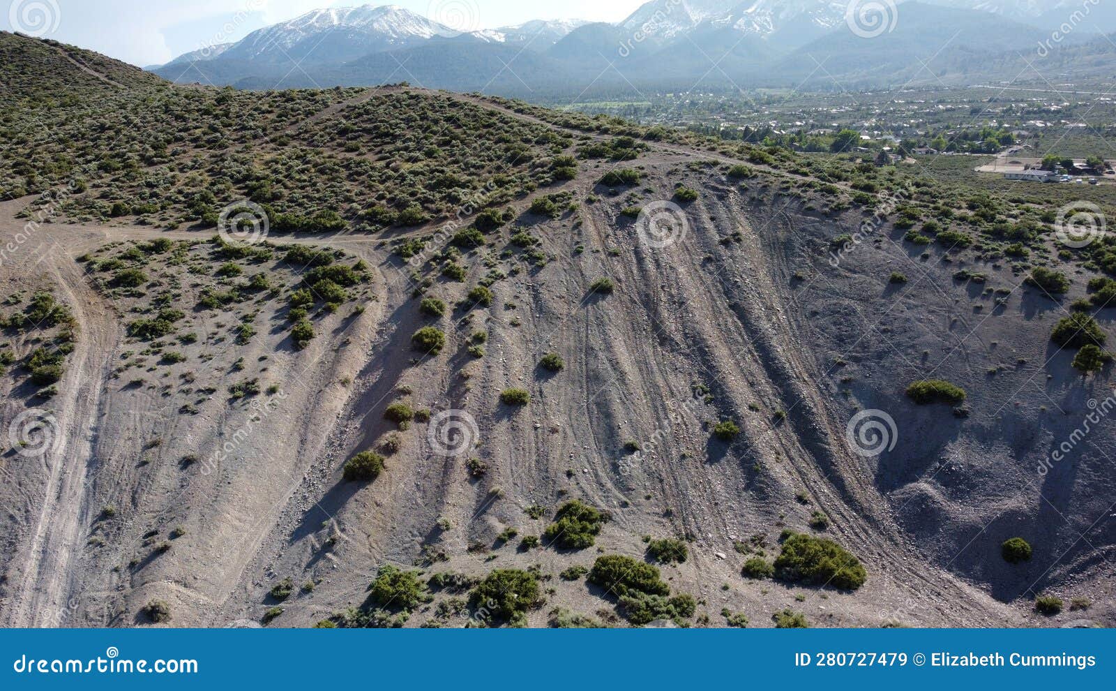 OHV Area with Steep Rutted Paths Going Up Out of the Pit Stock Image ...