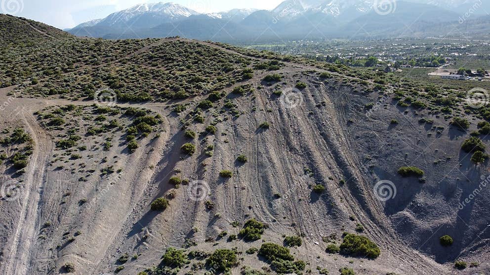 OHV Area with Steep Rutted Paths Going Up Out of the Pit Stock Image ...