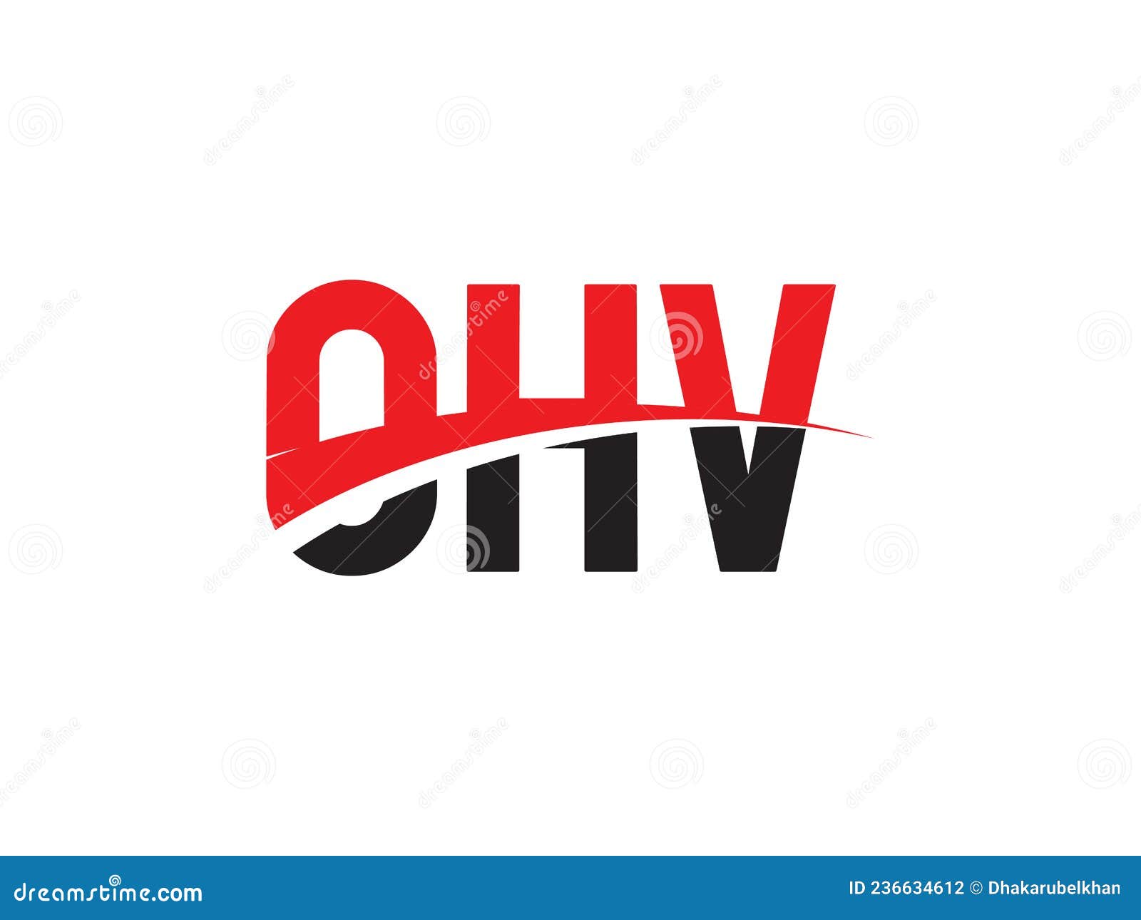 OHV Letter Initial Logo Design Vector Illustration Stock Vector ...