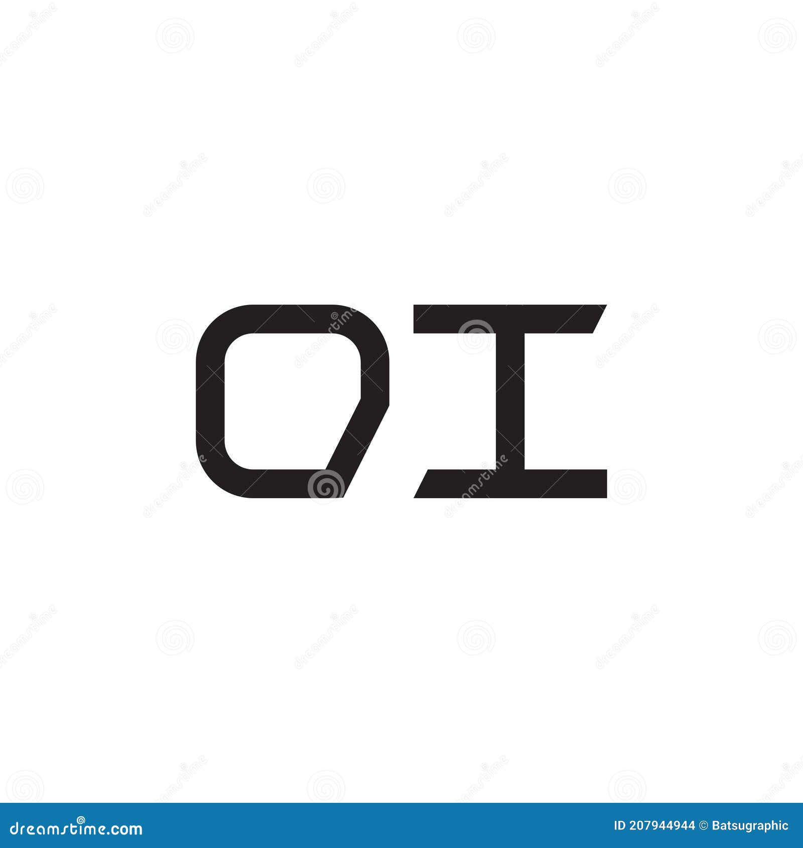 Oi Initial Letter Vector Logo Icon Stock Vector - Illustration of logo ...