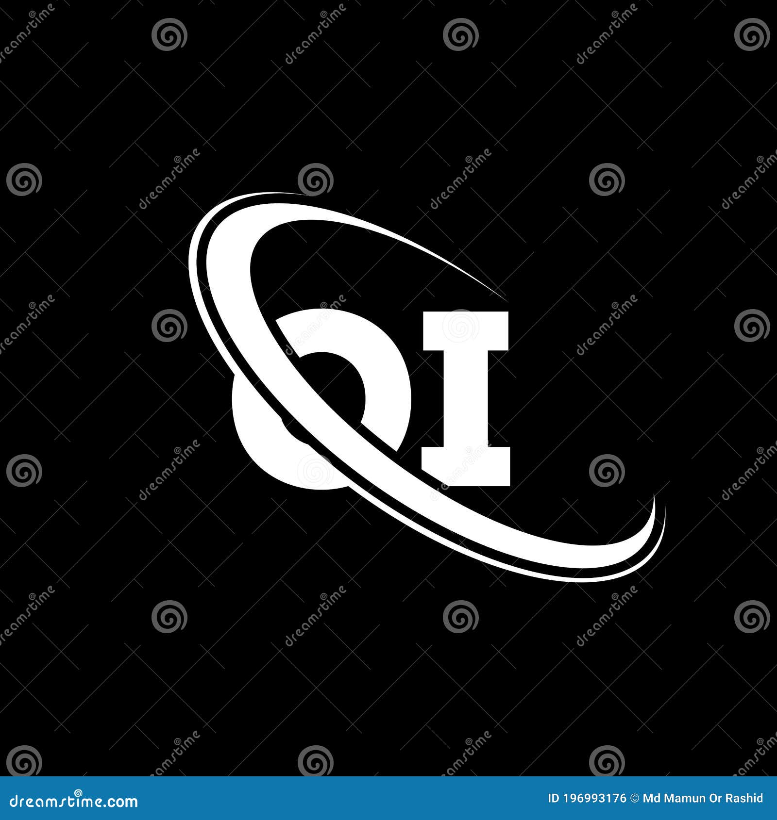 OI Logo. O I Design. White OI Letter. OI/O I Letter Logo Design Stock ...