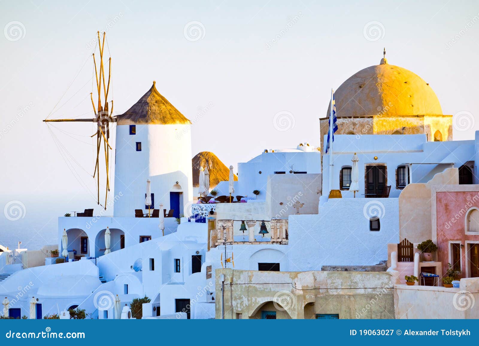 Oia city view, Santorini stock image. Image of europe - 19063027