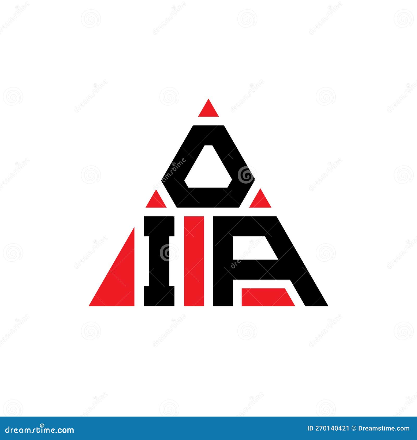 OIA Triangle Letter Logo Design with Triangle Shape. OIA Triangle Logo ...