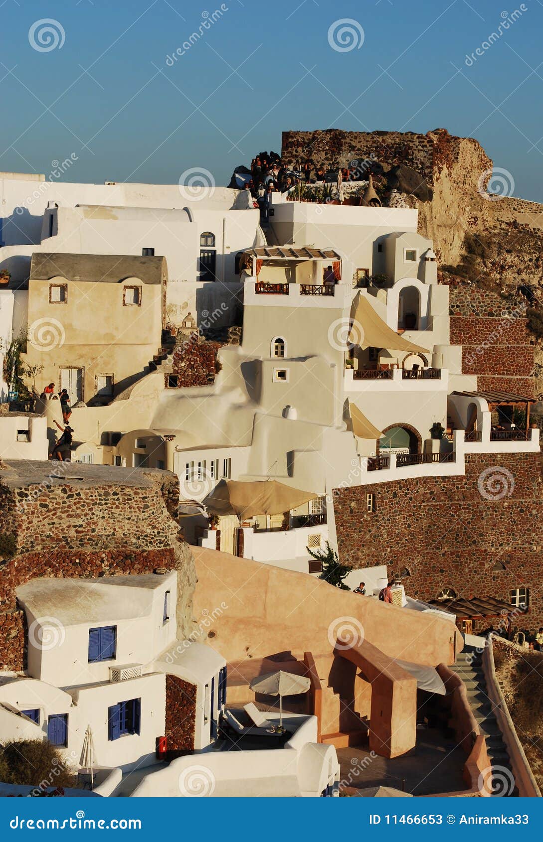 Oia Village architecture stock image. Image of urban - 11466653
